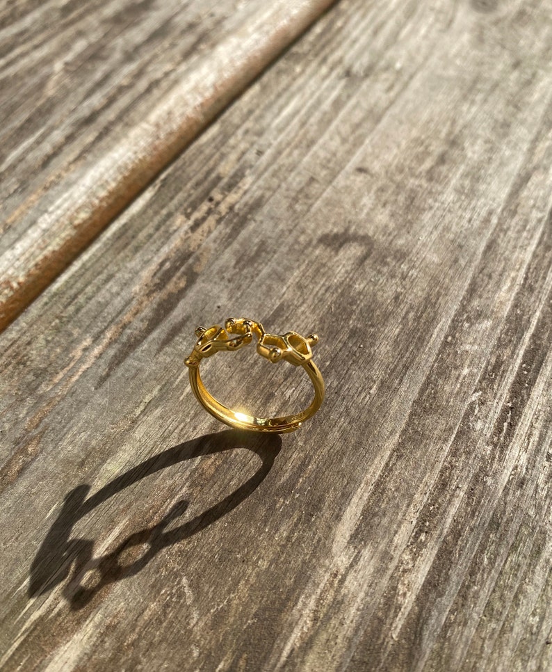 Serotonin and Dopamine Ring/science Ring/science Jewelry/happy - Etsy