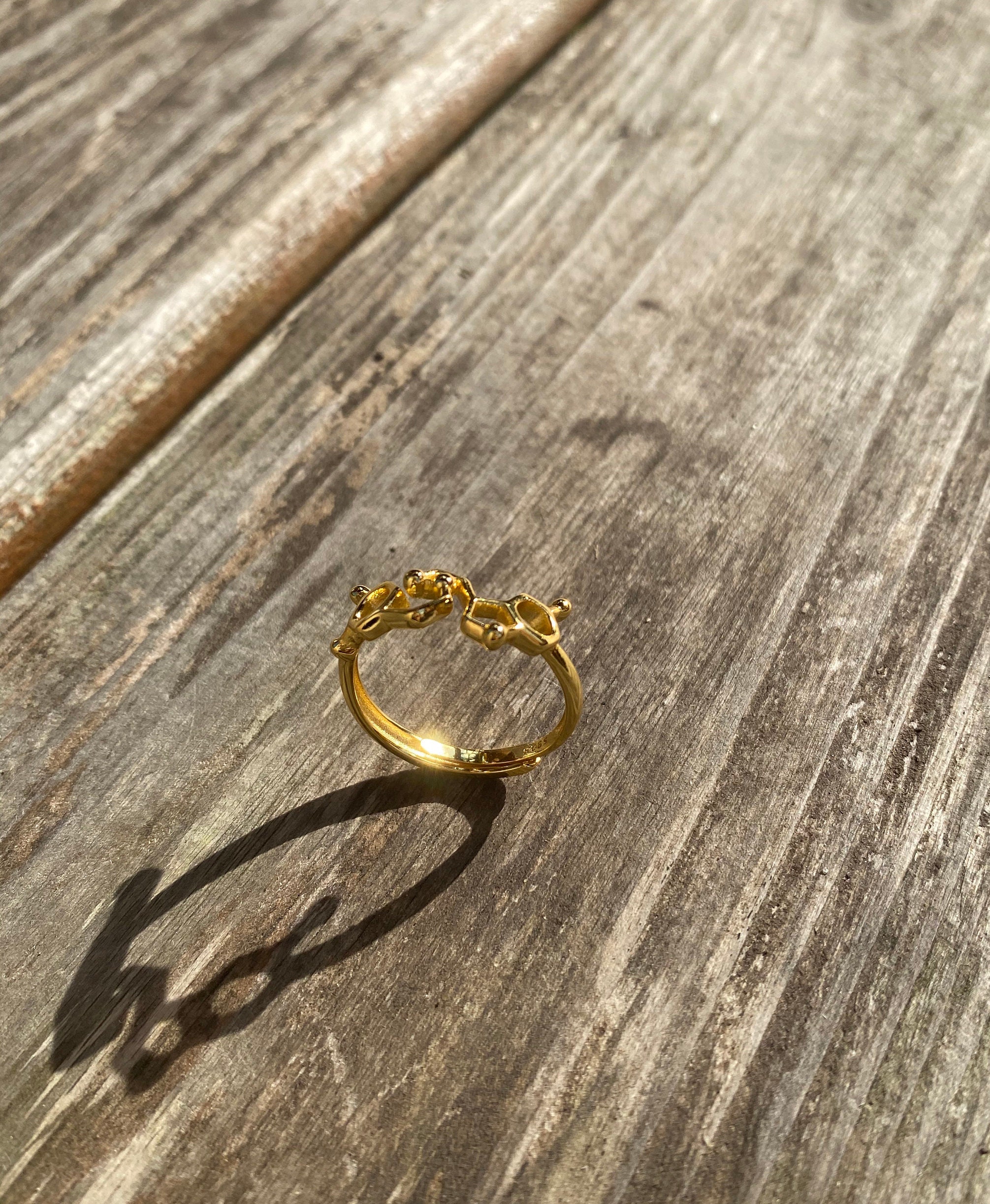 Serotonin and Dopamine Ring/science Ring/science Jewelry/happy Ring ...