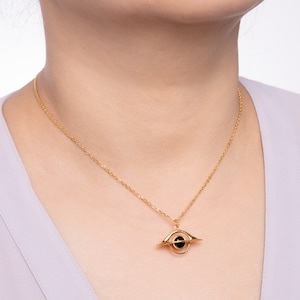 18K Gold-plated Black Hole Necklace, Astronomy Geek Gift - Etsy UK