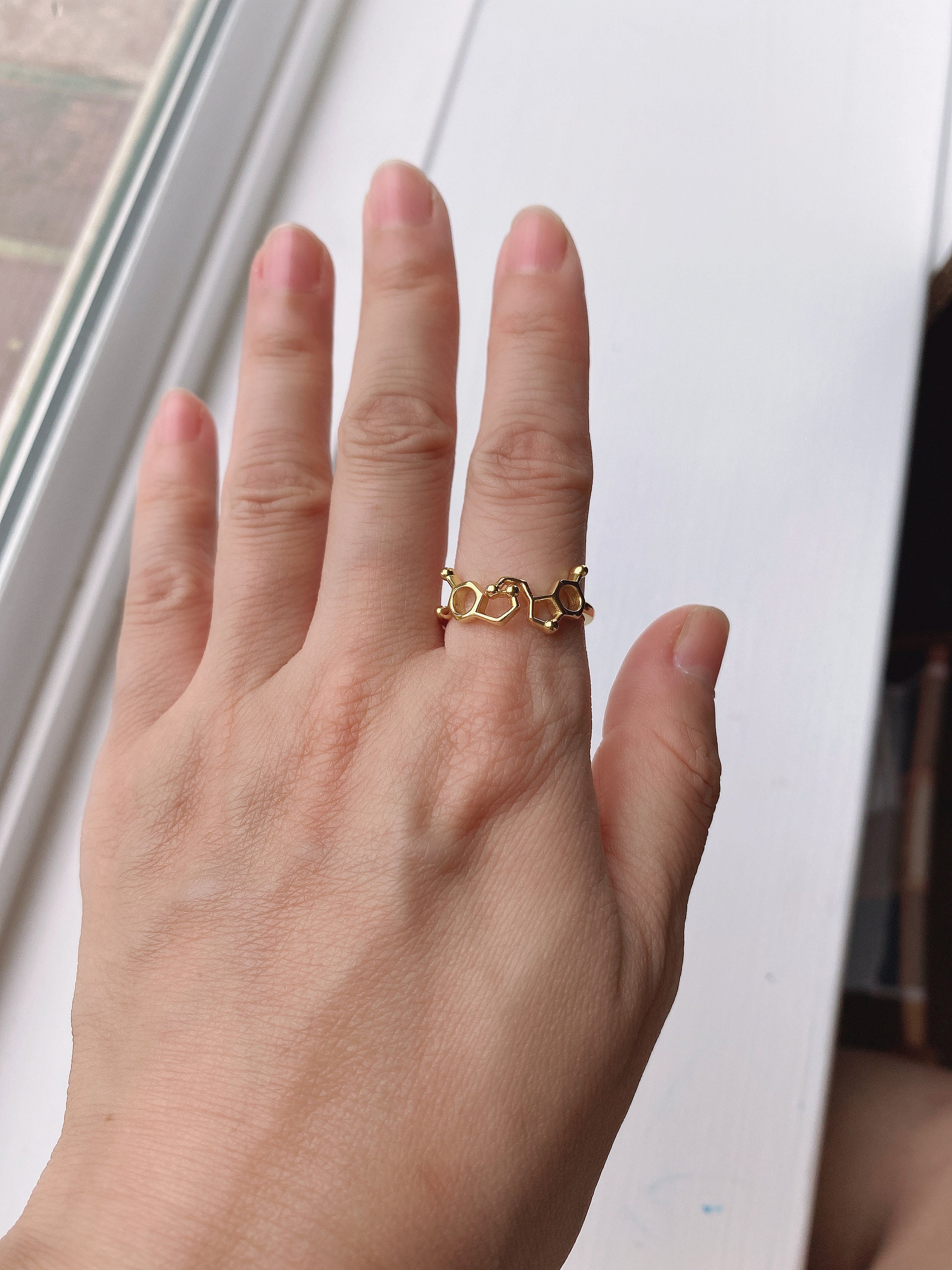 Serotonin and Dopamine Ring/science Ring/science Jewelry/happy Ring ...