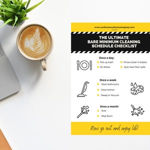 Ultimate Bare Minimum Cleaning Checklist, Printable, Easy & Realistic ...