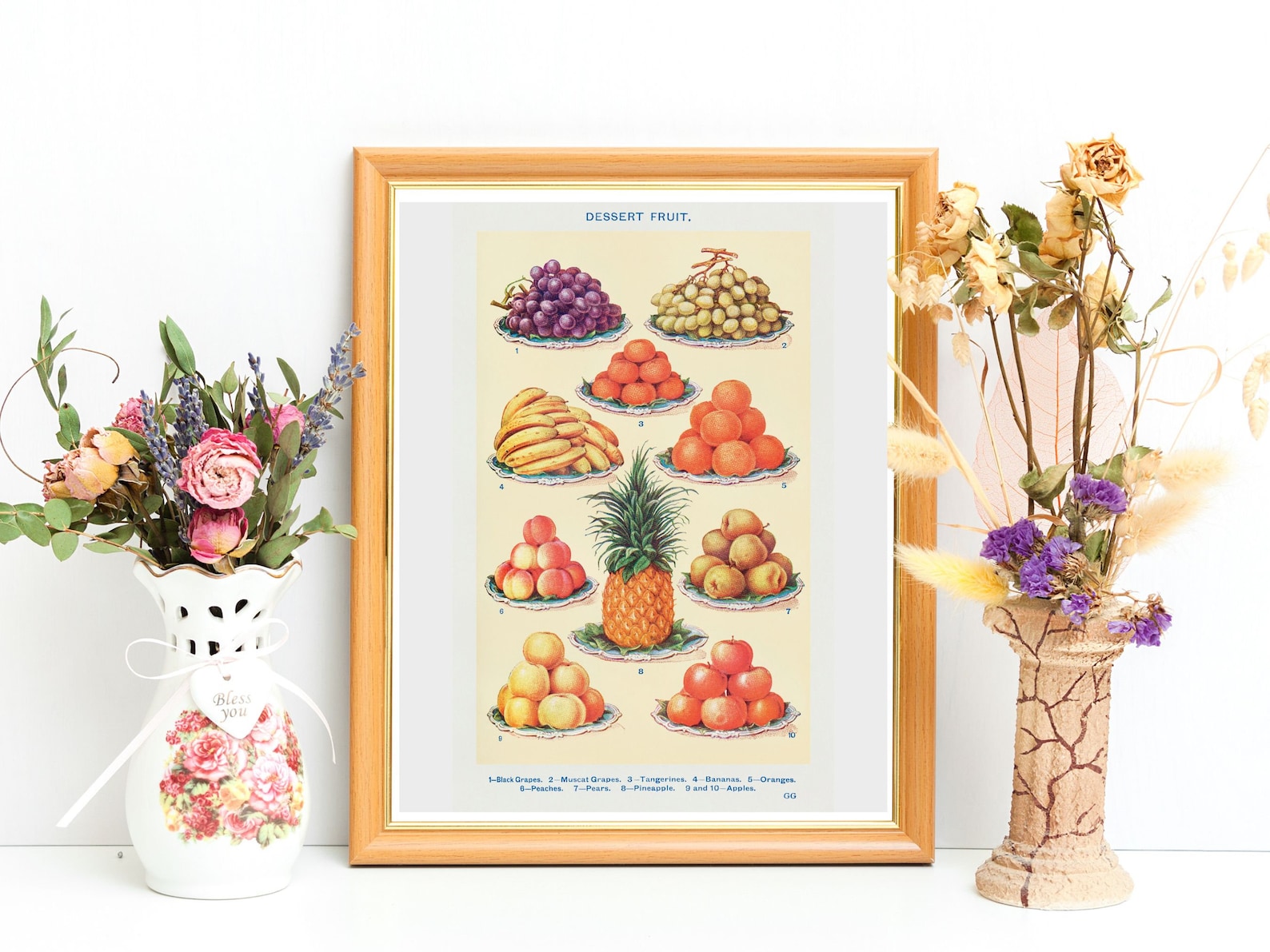 PRINTABLE: Dessert Fruit, A Vintage Print for Your Kitchen From Mrs ...