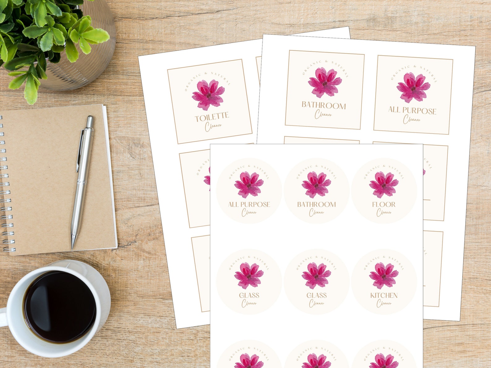 Printable Cleaning Labels for Home Organization, Homemade Cleaning ...