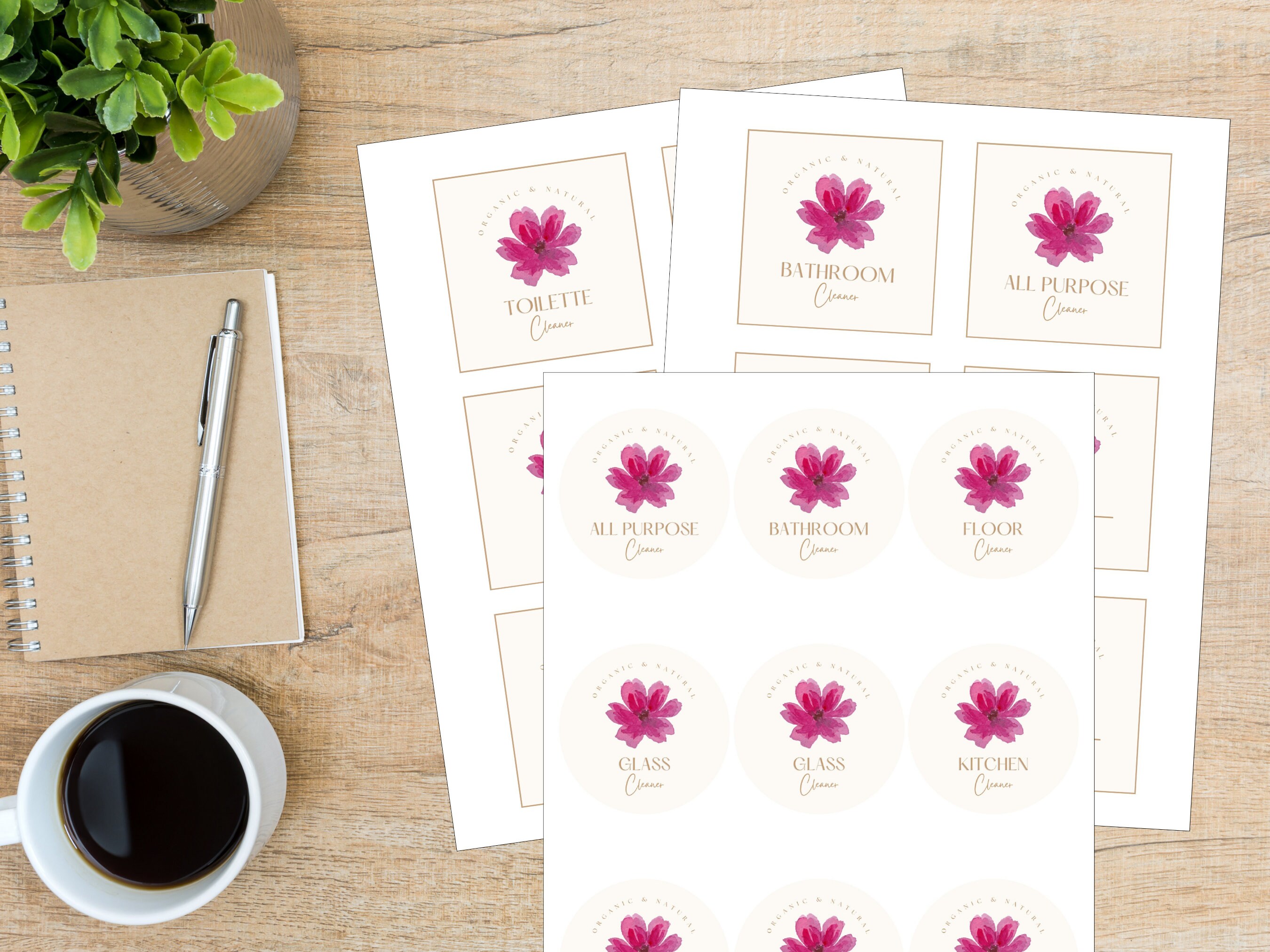 Printable Cleaning Labels for Home Organization, Homemade Cleaning ...