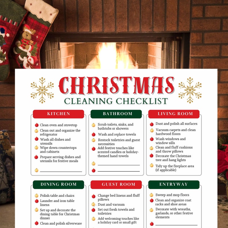 Christmas Cleaning Checklist, the Ultimate Guide to Christmas Cleaning ...