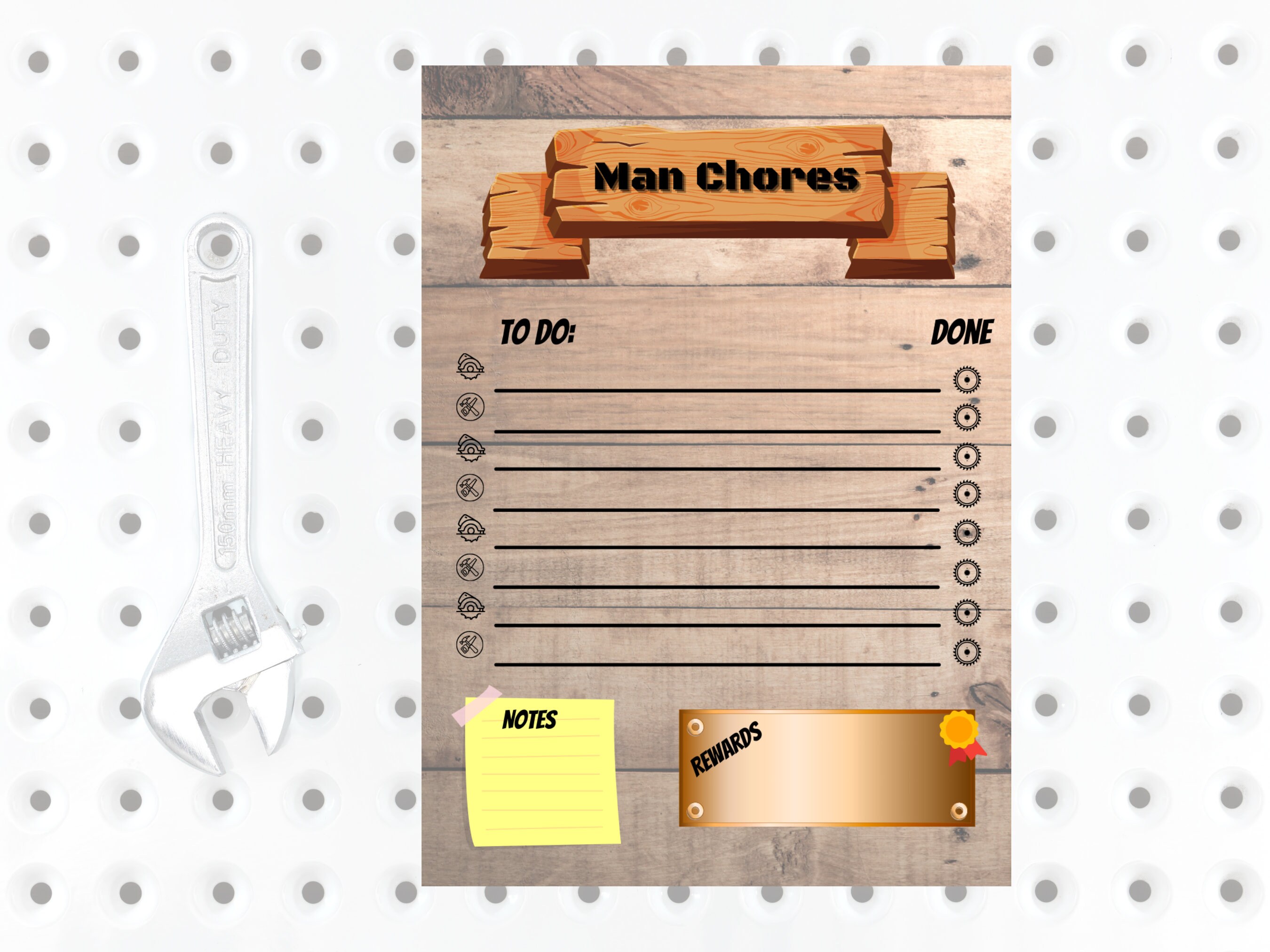 Men's Chore Chart, Husband To-do List, Printable Planner (PDF) - Etsy