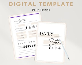 Daily Routine Template - Etsy