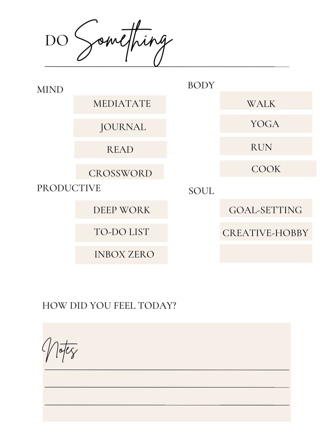 Daily Routine Template - Etsy
