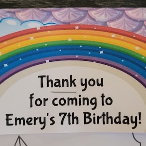 Rainbow Theme Party Favor Bags. 1 Bag (1 Child) Includes 8-4x6 Cards ...
