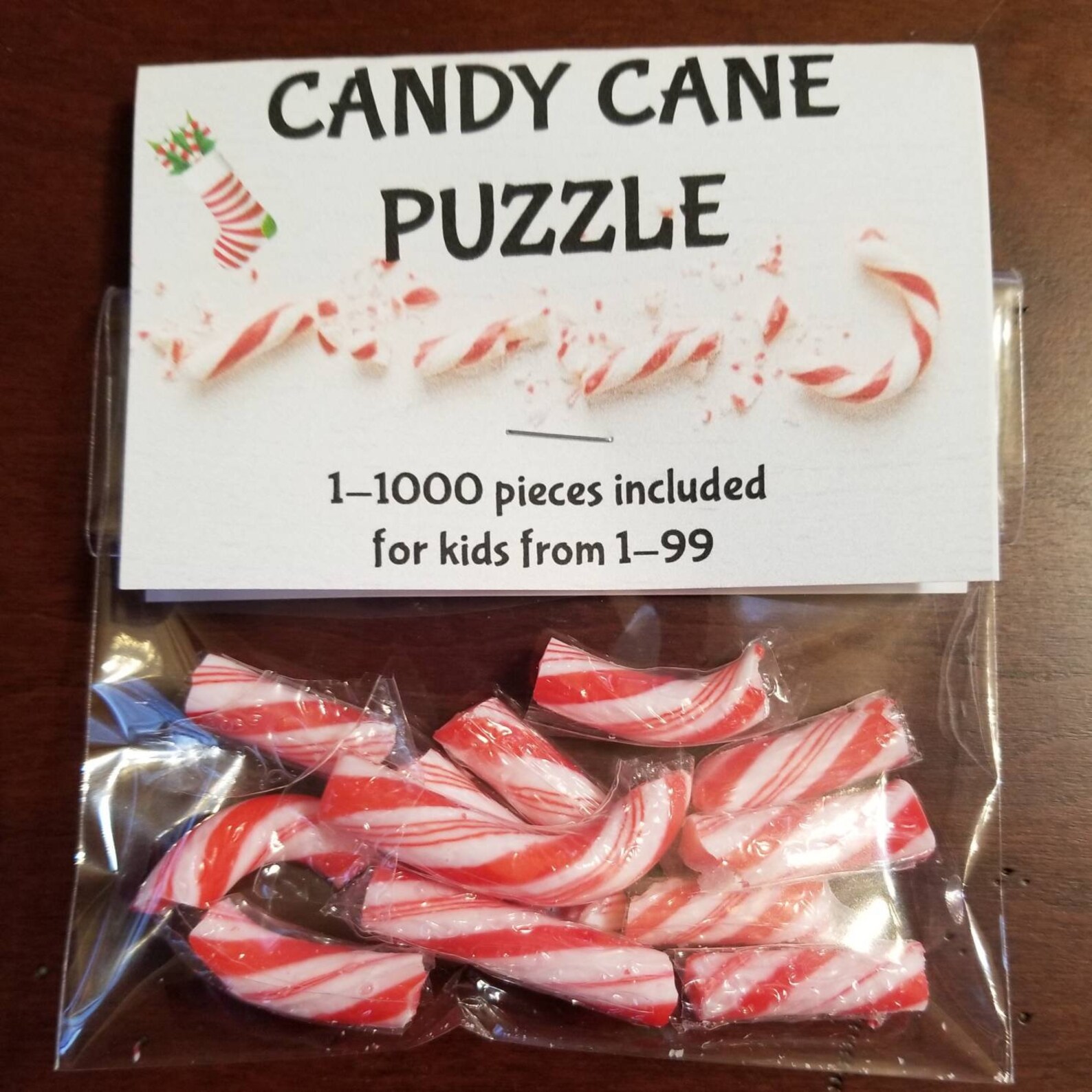 Candy Cane Puzzle Candy Cane Stocking Stuffer Christmas - Etsy