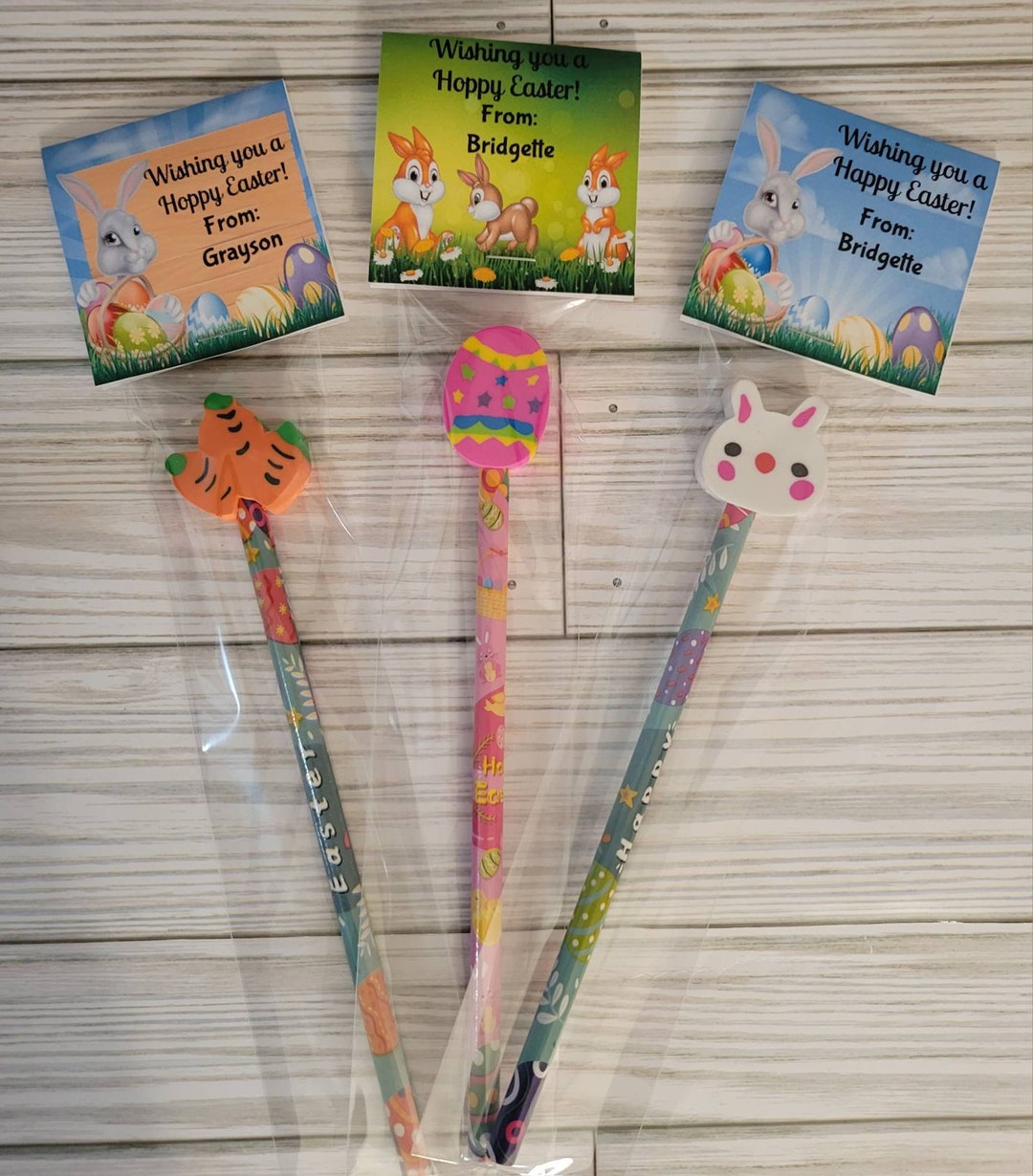 Easter Theme Pencils With a Character Eraser, Easter Basket Filler ...