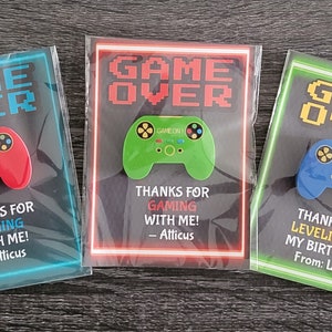 Gamer or Controller Party Favors, Game on Favors, Eraser Game ...