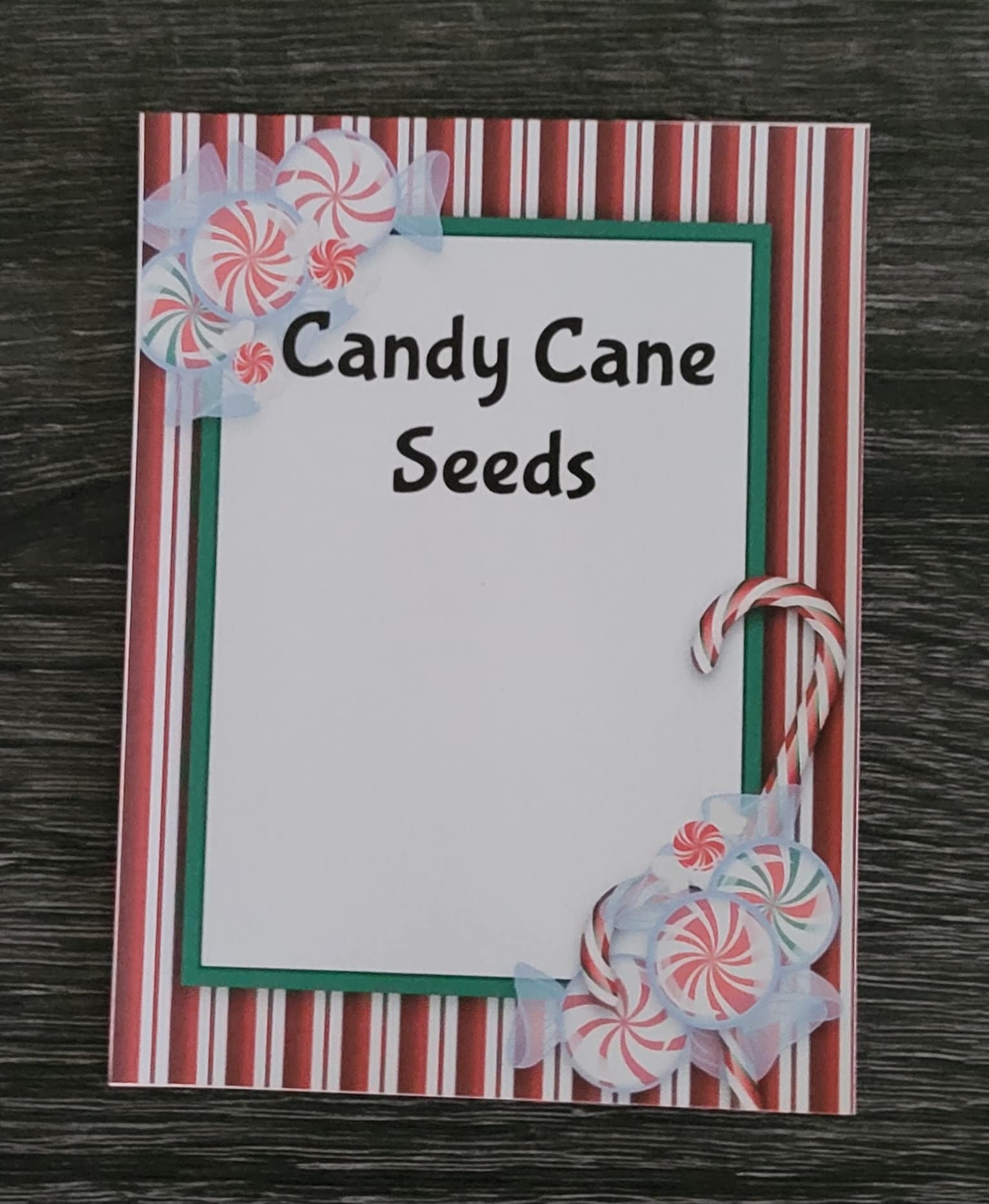 Candy Cane Seeds, Candy Cane Stocking Stuffer, Christmas Stocking ...