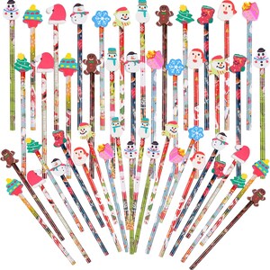 Christmas / Holiday Theme Pencils With Erasers - Etsy