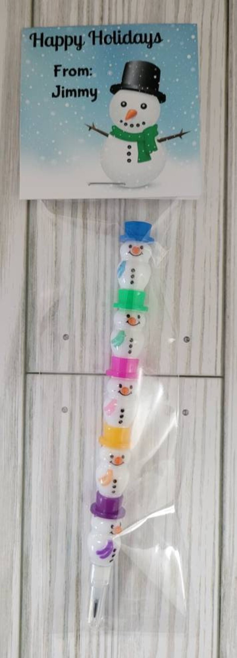 Stackable Snowman or Gingerbread Man Pencils Kids Stocking - Etsy