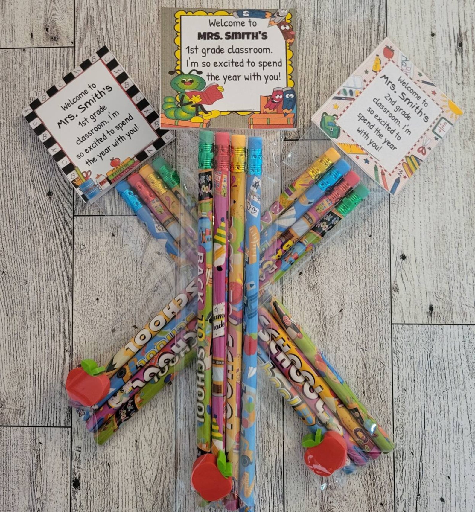 Personalized Back to School Pencil Pack, Classroom Favors or Gifts ...