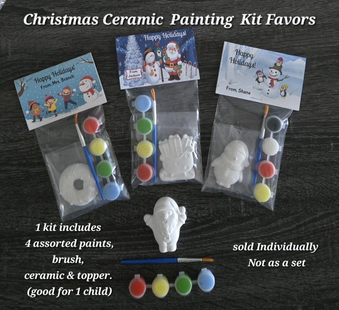 Christmas Painting Kit, Holiday Theme Party Favor Bags, Christmas ...
