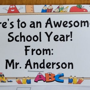 Back to School Crayons Favor Bags. 1 Bag (1 Child) Includes 8-4x6 Cards ...