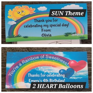 Rainbow Theme Party Favor Bags. 1 Bag (1 Child) Includes 8-4x6 Cards ...
