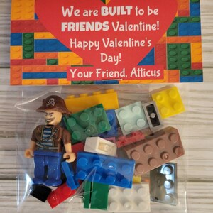 Building Blocks Valentine Favors, Kids Valentine Favors, Valentine ...