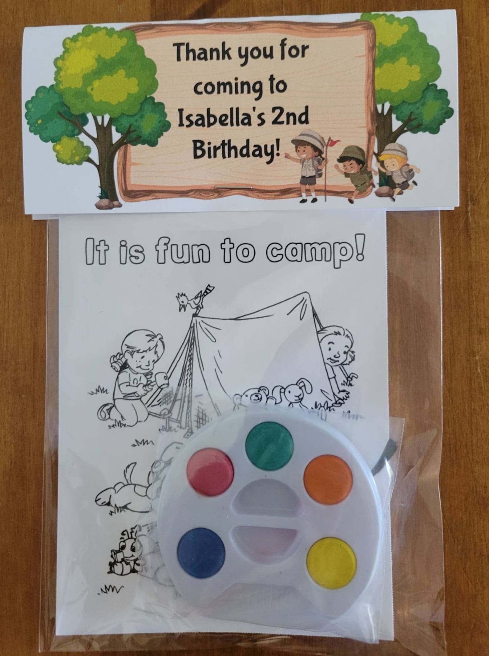Camping Theme Party Favor Bags. 1 Bag 1 Child Includes 8-4x6 - Etsy