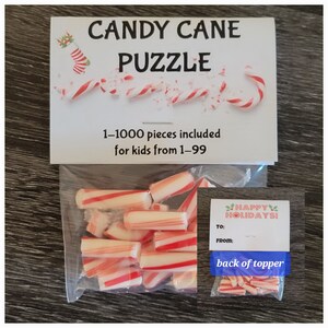 Candy Cane Puzzle, Candy Cane Stocking Stuffer, Christmas Stocking ...