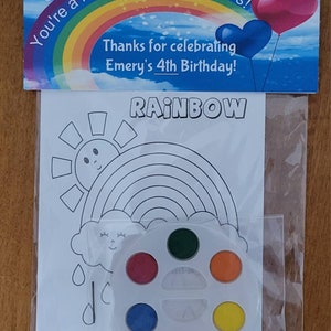 Rainbow Theme Party Favor Bags. 1 Bag 1 Child Includes 8-4x6 Cards ...