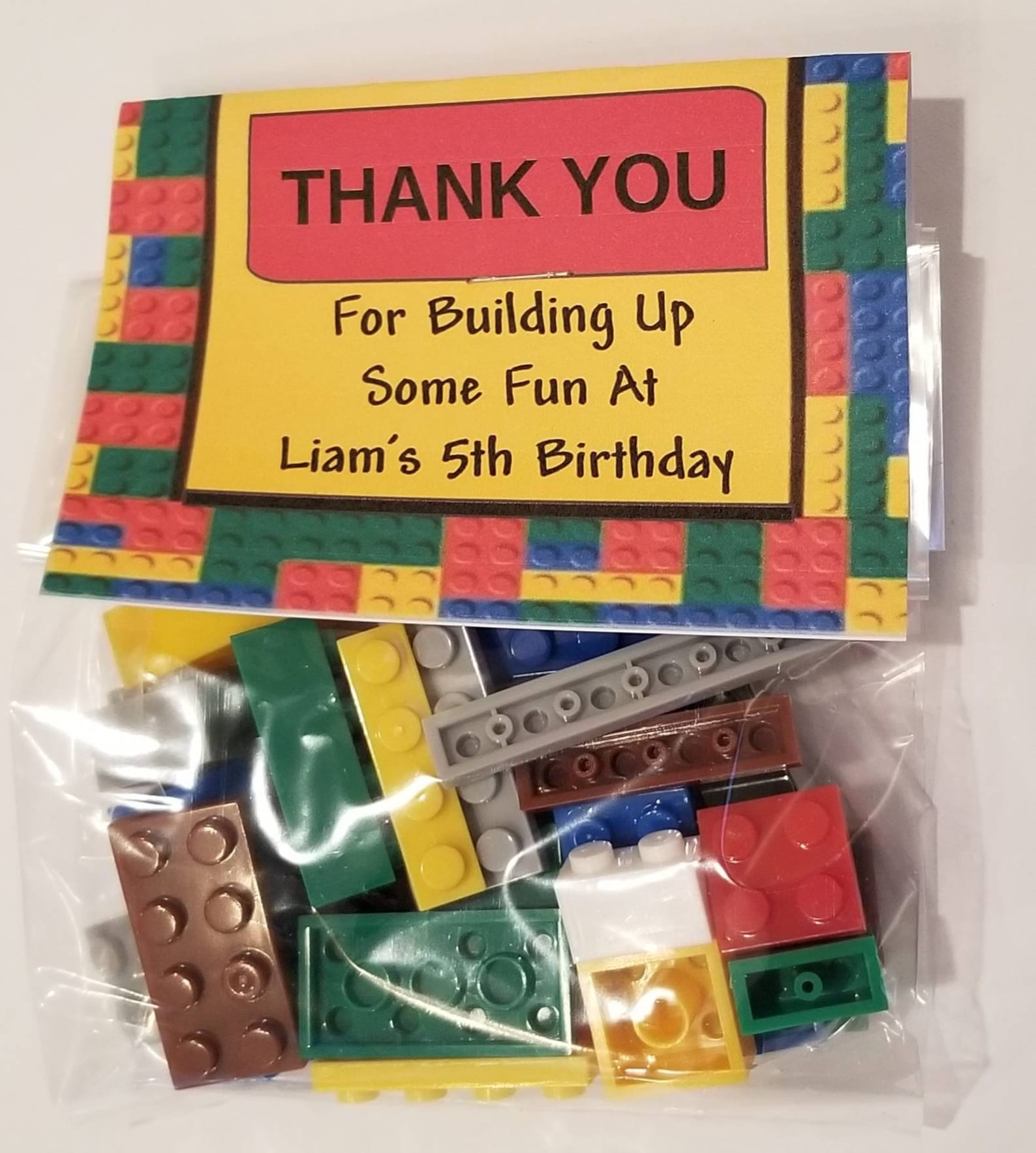 Building Blocks Party Favor Bags Building Block Party Blocks - Etsy