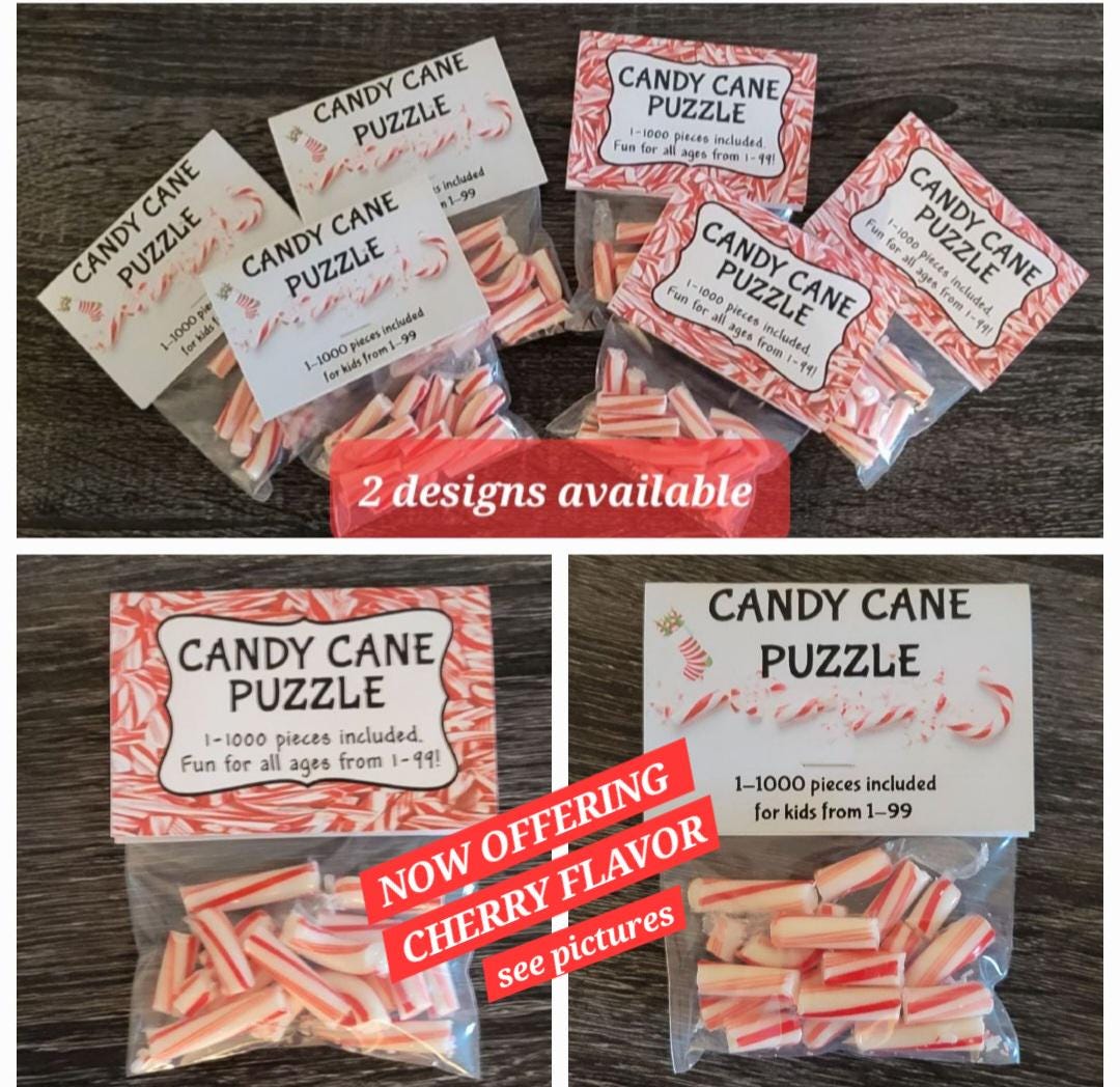 Candy Cane Puzzle, Candy Cane Stocking Stuffer, Christmas Stocking ...