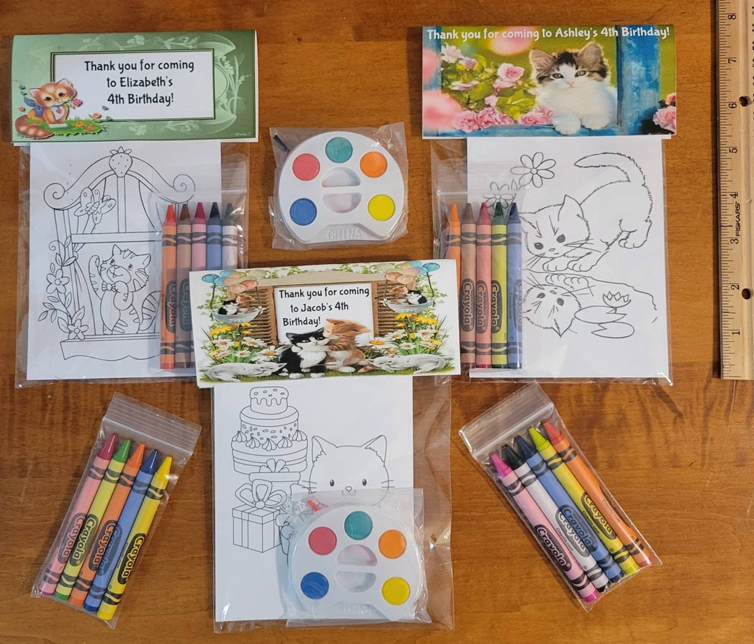 Cat or Kitten Theme Party Favor Bags. 1 Bag (1 Child) Includes 8-4x6 ...