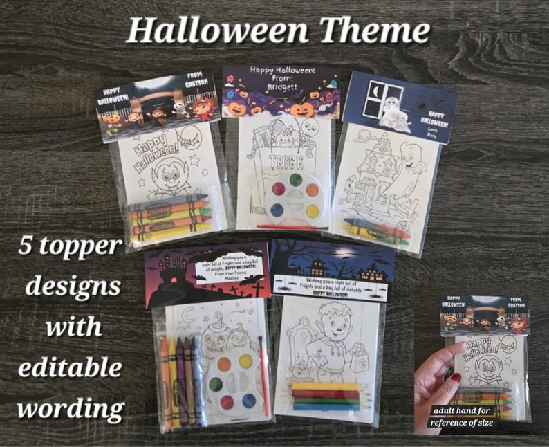 Halloween Theme Assorted Coloring or Painting Card Party Favors ...