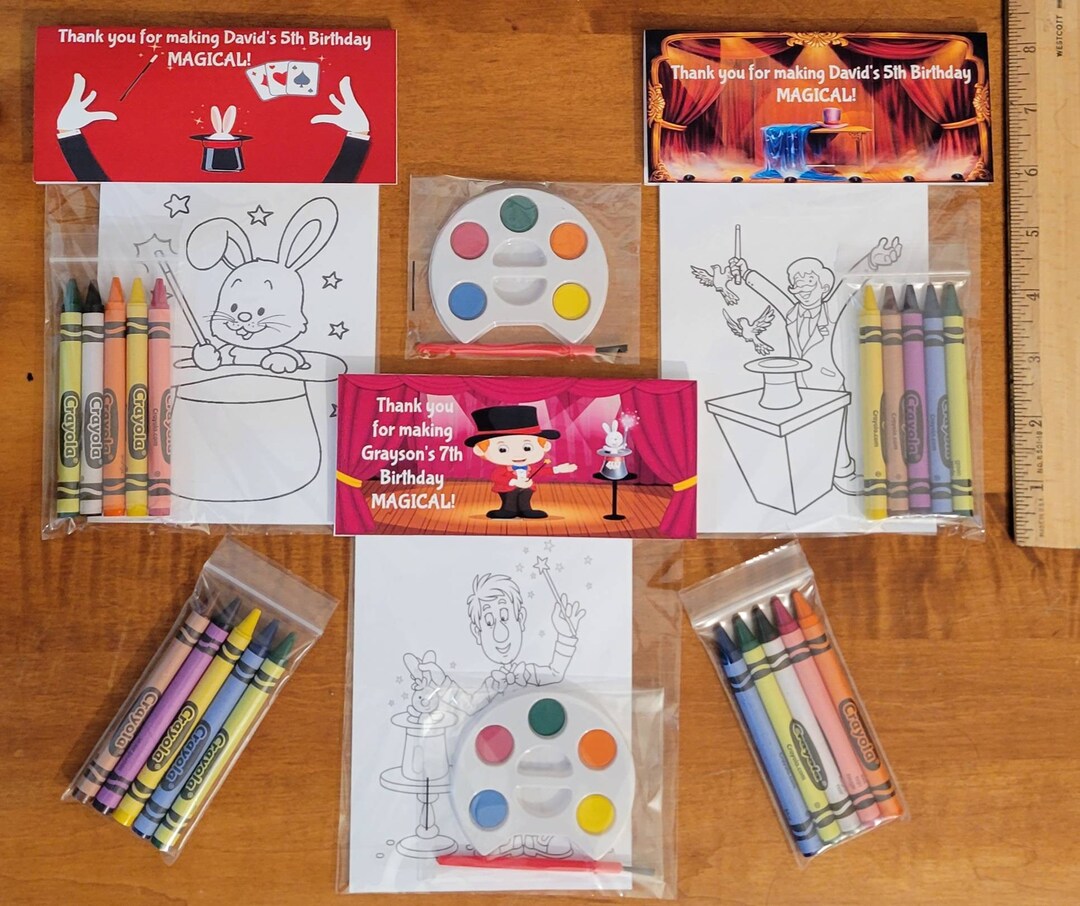 Magic Theme Party Favor Bags. 1 Bag 1 Child Includes 8-4x6 Cards ...