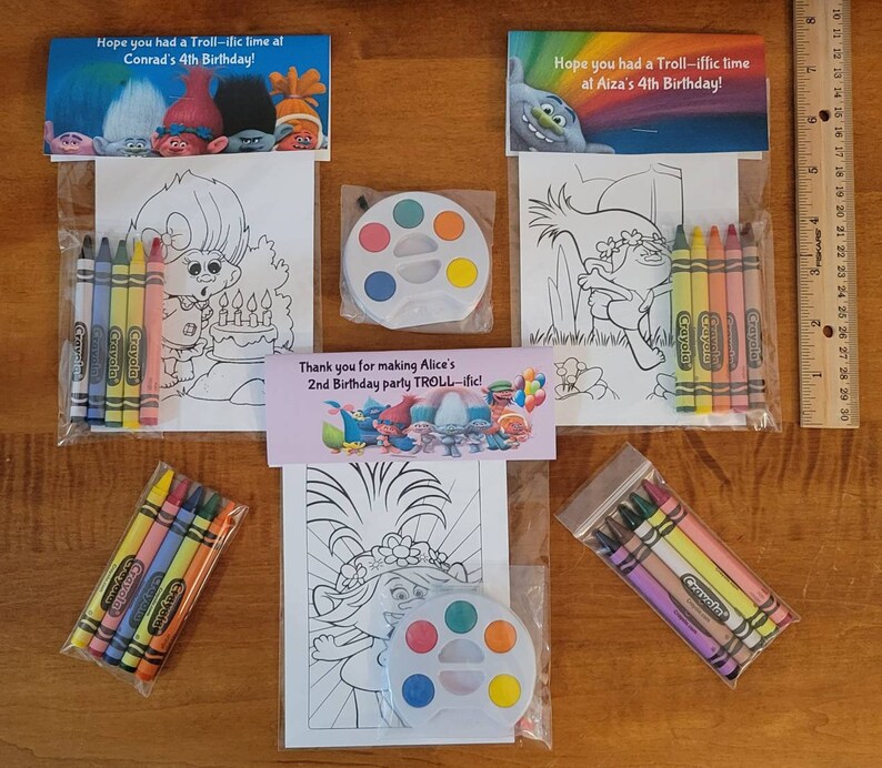 Troll Theme Party Favor Bags. 1 Bag 1 Child Includes 8-4x6 - Etsy