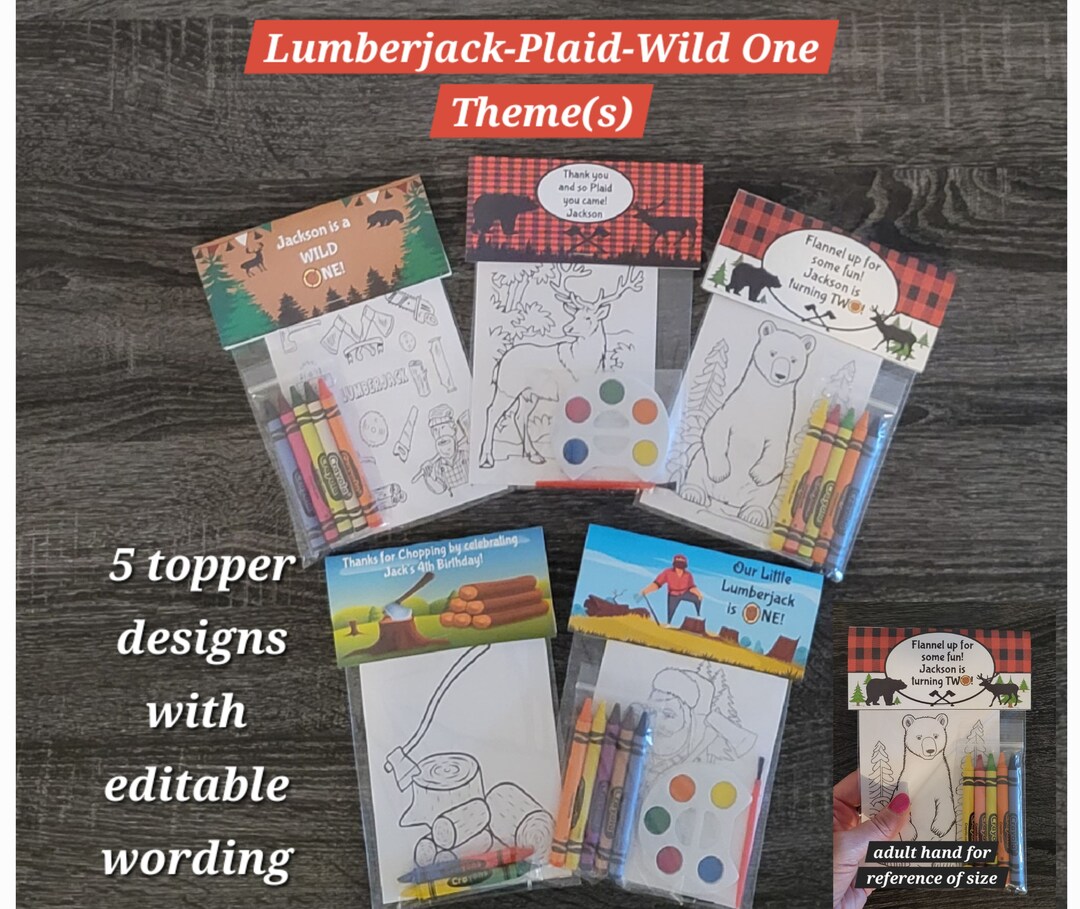 Lumberjack, Wild One, or Plaid Theme Favor Bags. 1 Bag (1 Child ...