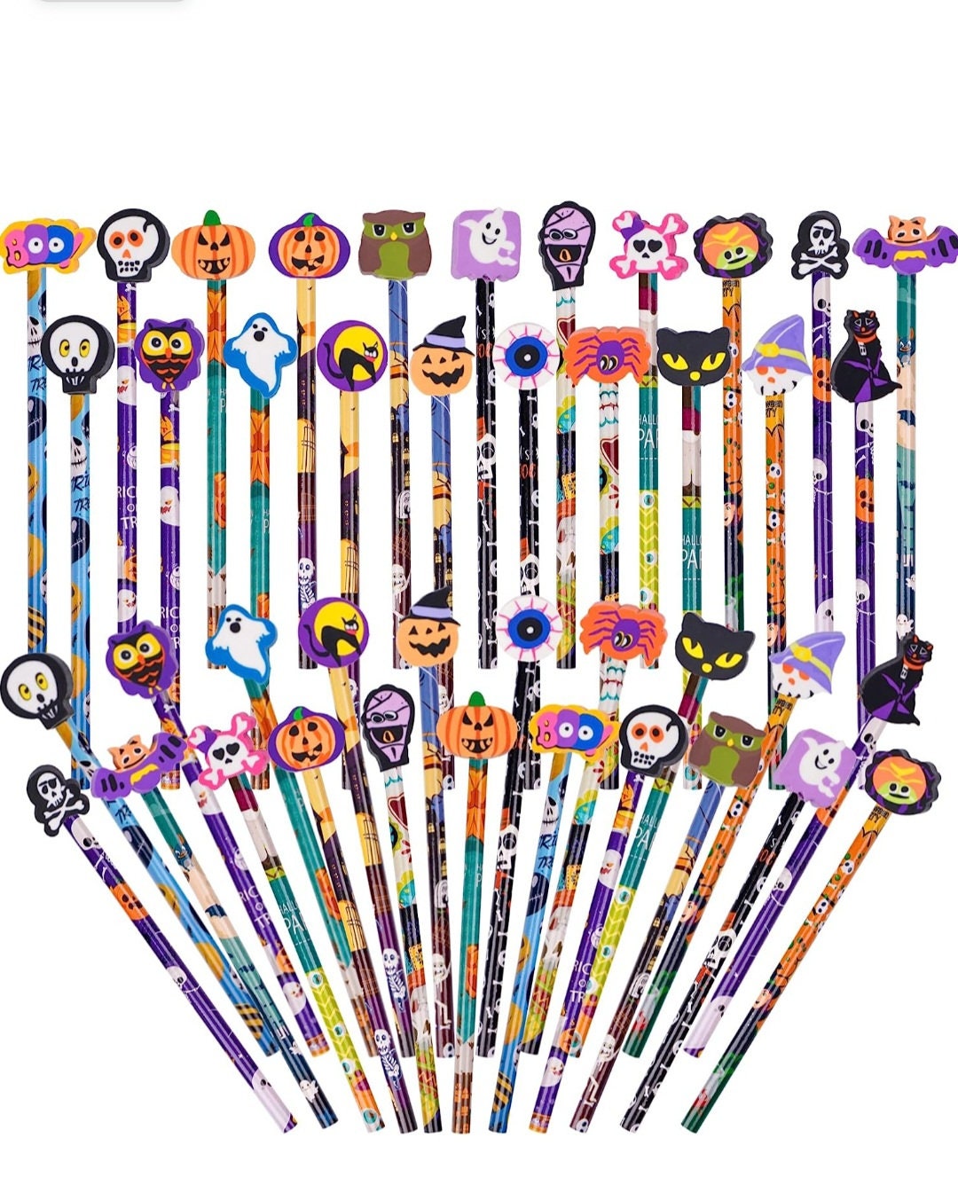 Halloween Pencil With Character Eraser Party Favors, Personalized ...