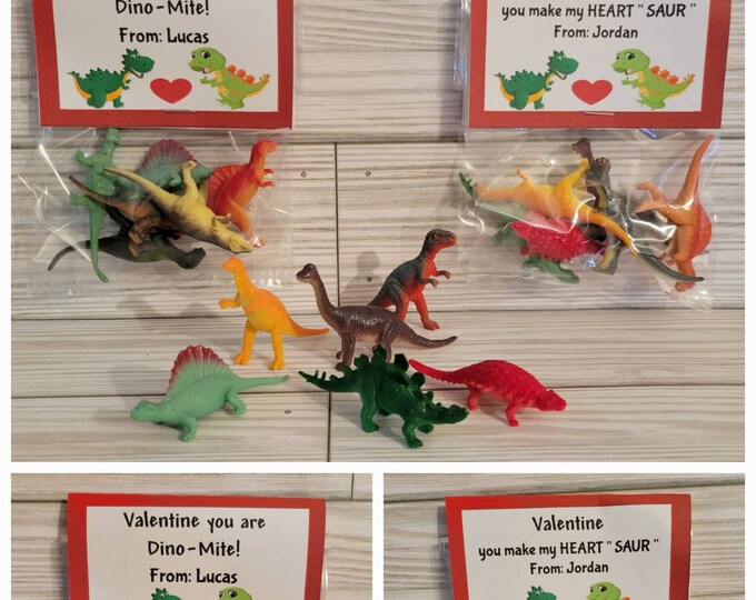 Valentine Dinosaur Party Favors, Valentine Dinosaur, Dino-mite ...
