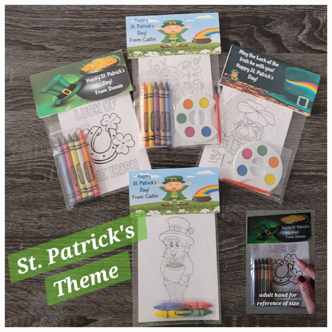 St. Patrick's Day Coloring Favors. 1 Bag (1 Child) Includes 8-4x6 Cards ...