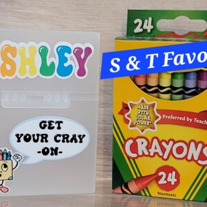 Personalized 24 Count Crayon Box, Crayon Box, Back to School Gift ...