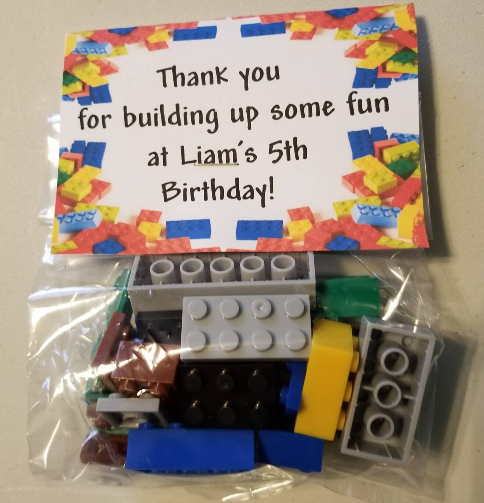 Building Blocks Party Favor Bags Building Block Party Blocks - Etsy