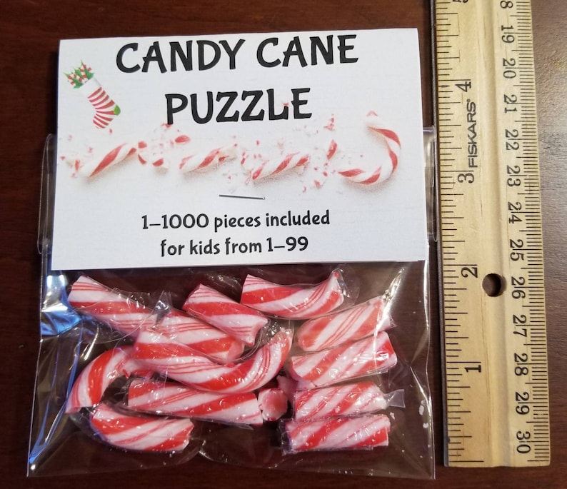 Candy Cane Puzzle Candy Cane Stocking Stuffer Christmas - Etsy