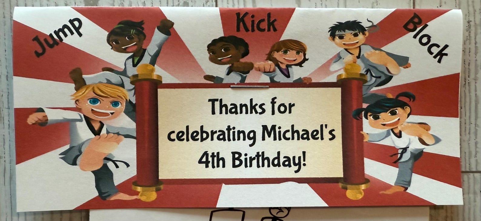 Kickboxing, Karate, Martial Arts Favors, 1 Bag (1 Child) Includes 8-4x6 ...