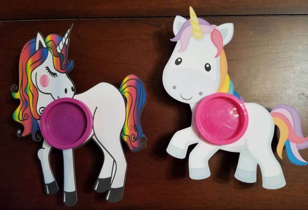 Unicorn Play-doh Birthday Favors With Personalized Topper, Kids Party ...
