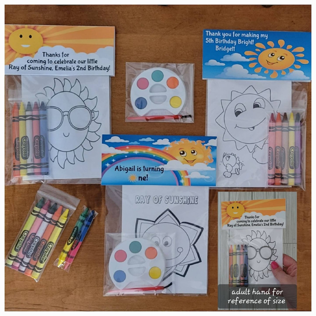Sunshine-our Little Sunshine Party Favors. 1 Bag (1 Child) Includes 8 ...