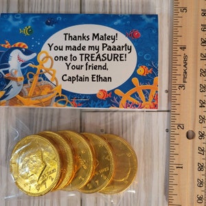 Pirate Theme Party Favor Bags, Pirate Loot Favor Bags With 5 Chocolate ...
