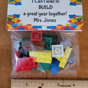 Back to School Building Blocks Favor Bags, Building Block Party, Blocks ...