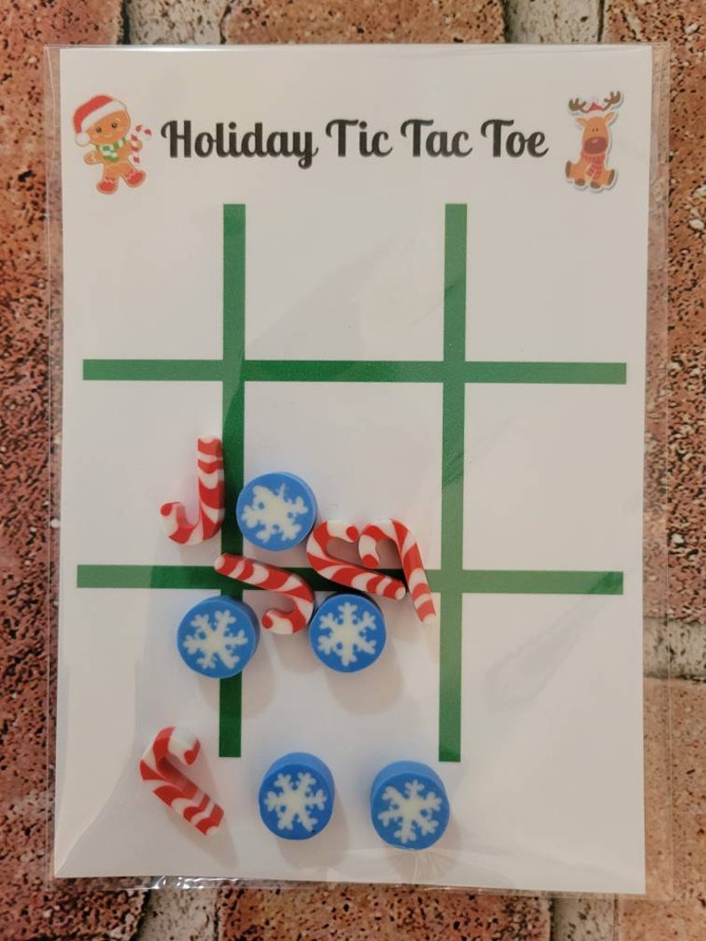 Christmas Tic Tac Toe Favors Kids Stocking Stuffer Non-candy - Etsy