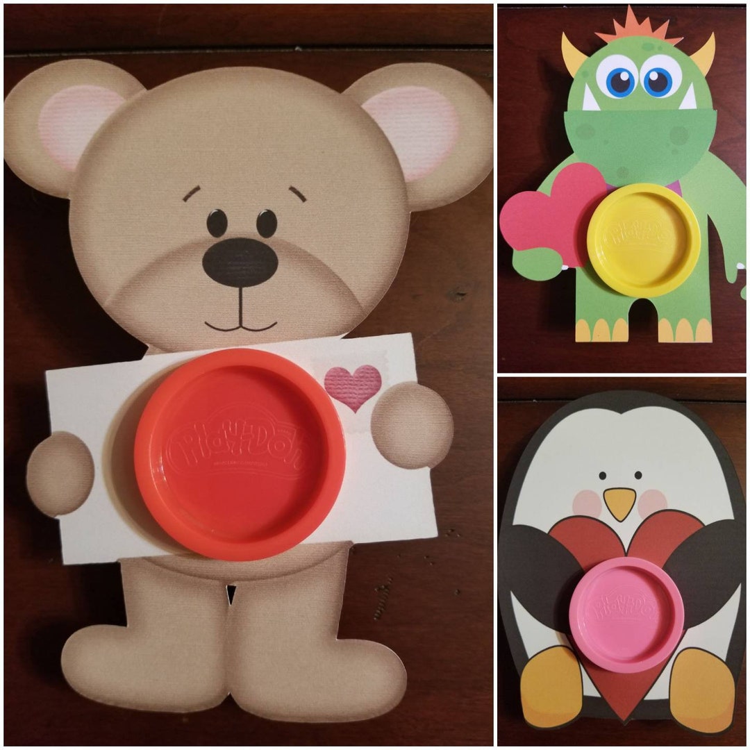 Valentine You Are the Doh-best, Play-doh Valentine Card Holders, Kids ...
