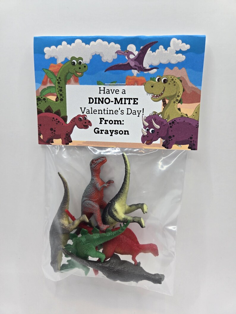 Valentine Dinosaur Party Favors, Valentine Dinosaur, Dino-mite ...