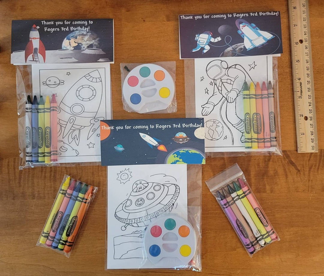 Space or 1st Trip Around Moon Theme Favors. 1 Bag 1 Child Includes 8 ...