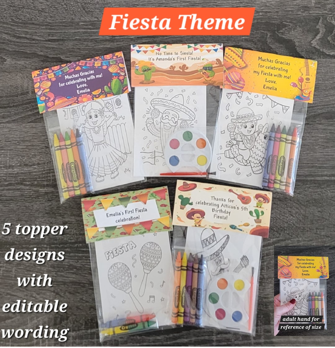 Fiesta Theme Party Favors. 1 Bag (1 Child) Includes 8-4x6 Cards ...